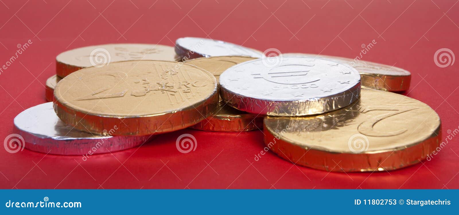 Chocolate Euros stock image. Image of gold, coins, finance - 11802753