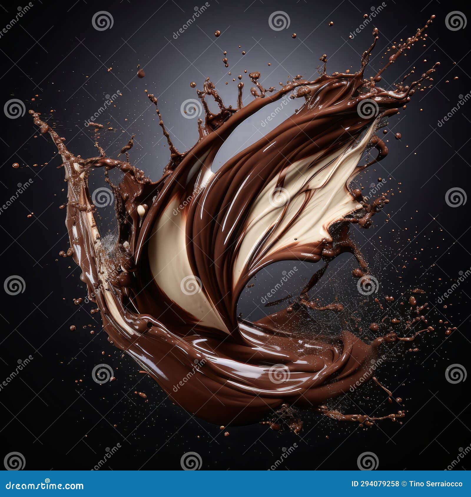 Chocolate Explosion on Black Background , Generated by AI Stock Photo ...