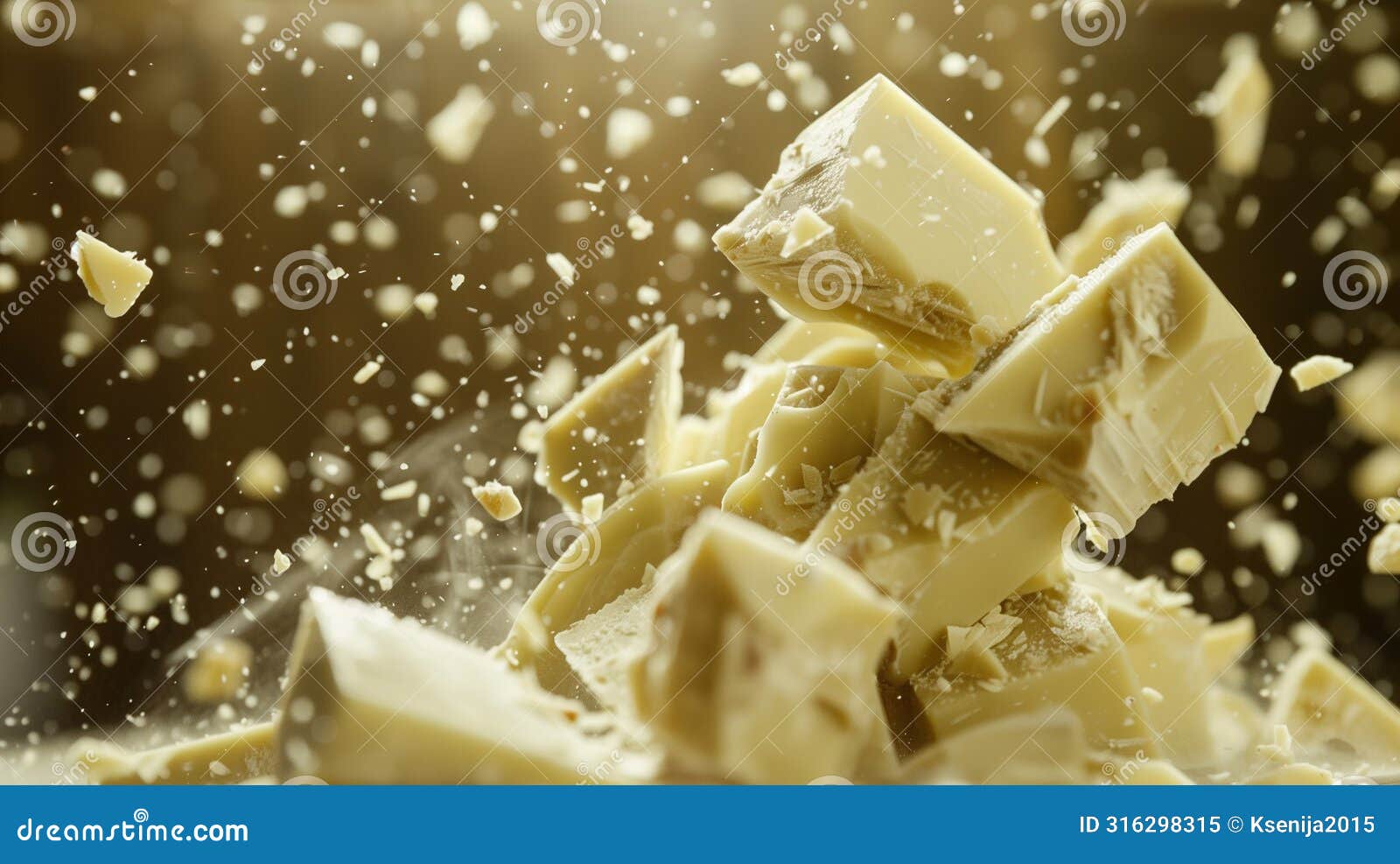 Ice Chunk Shattering On Ground, Breaking Into Fluffy Particles.AI ...