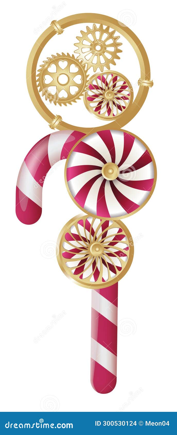 Chocolate Factory Elements Of Mechanisms And Candies Vector ...