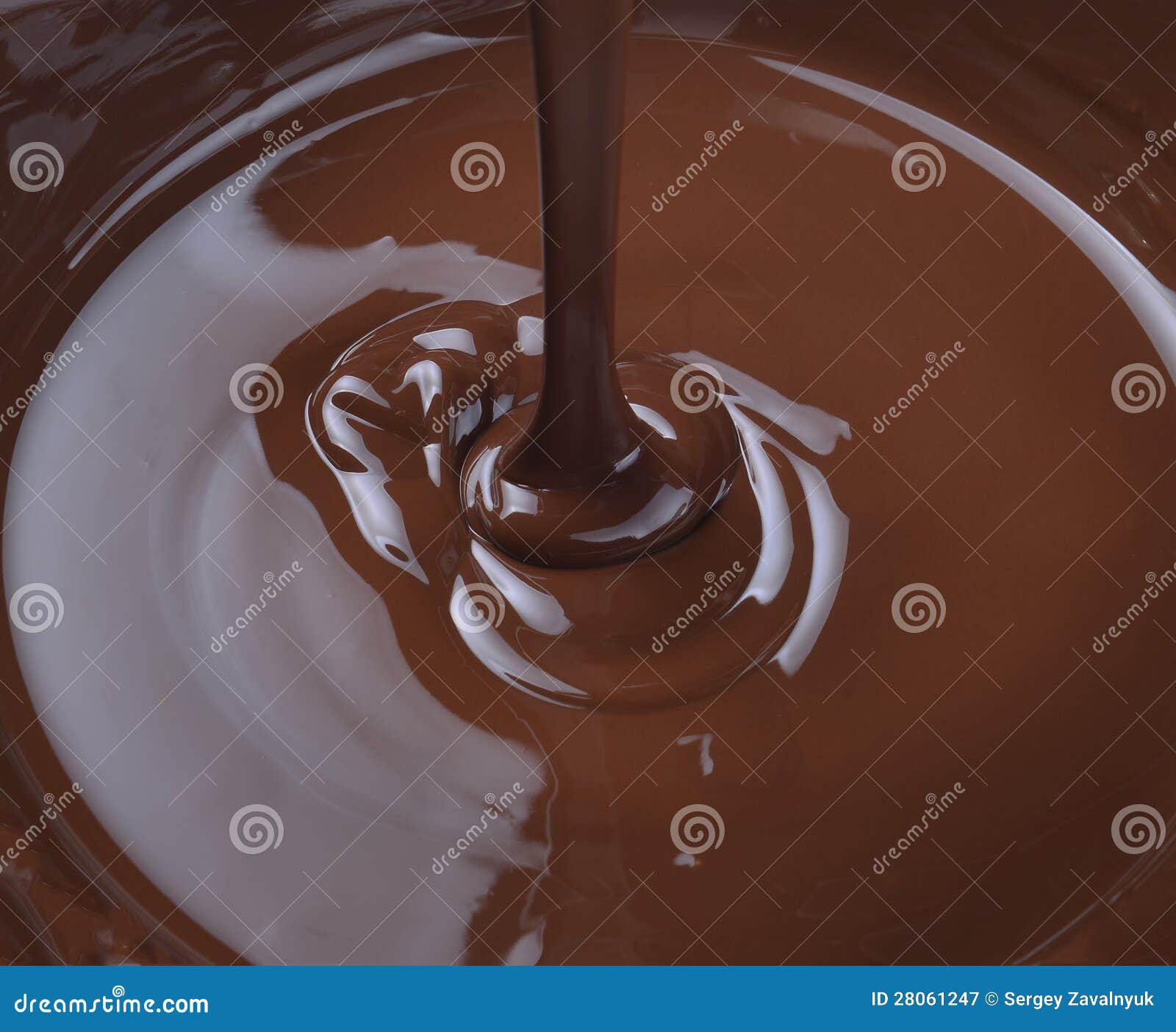 Chocolate Falling from Above Stock Image - Image of creamy, melted ...