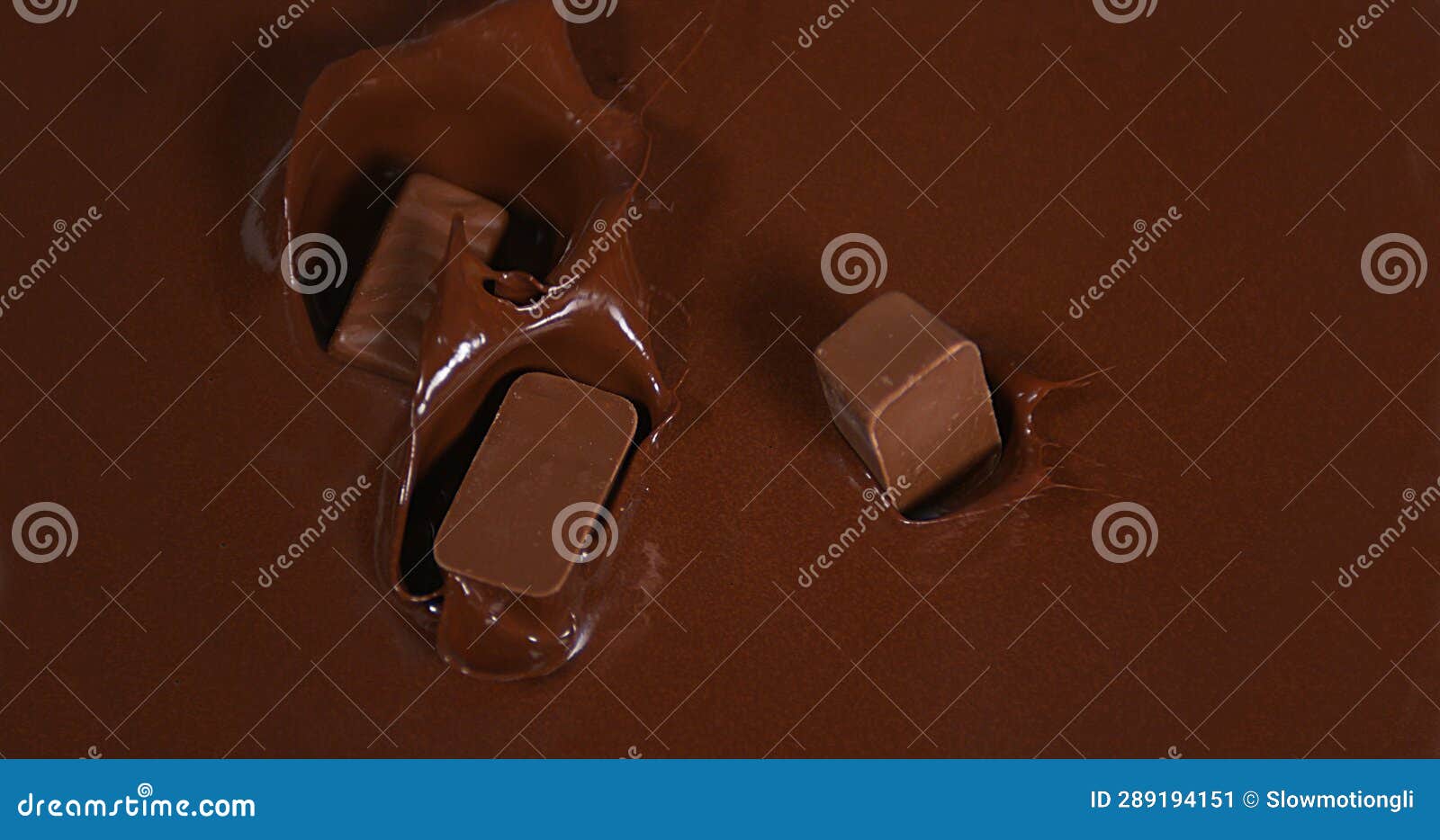 Chocolate Falling into Milk Chocolate Stock Image - Image of pastry ...