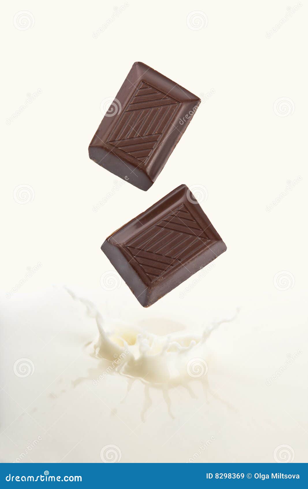Chocolate Falling into Milk Stock Image - Image of closeup, delicious ...