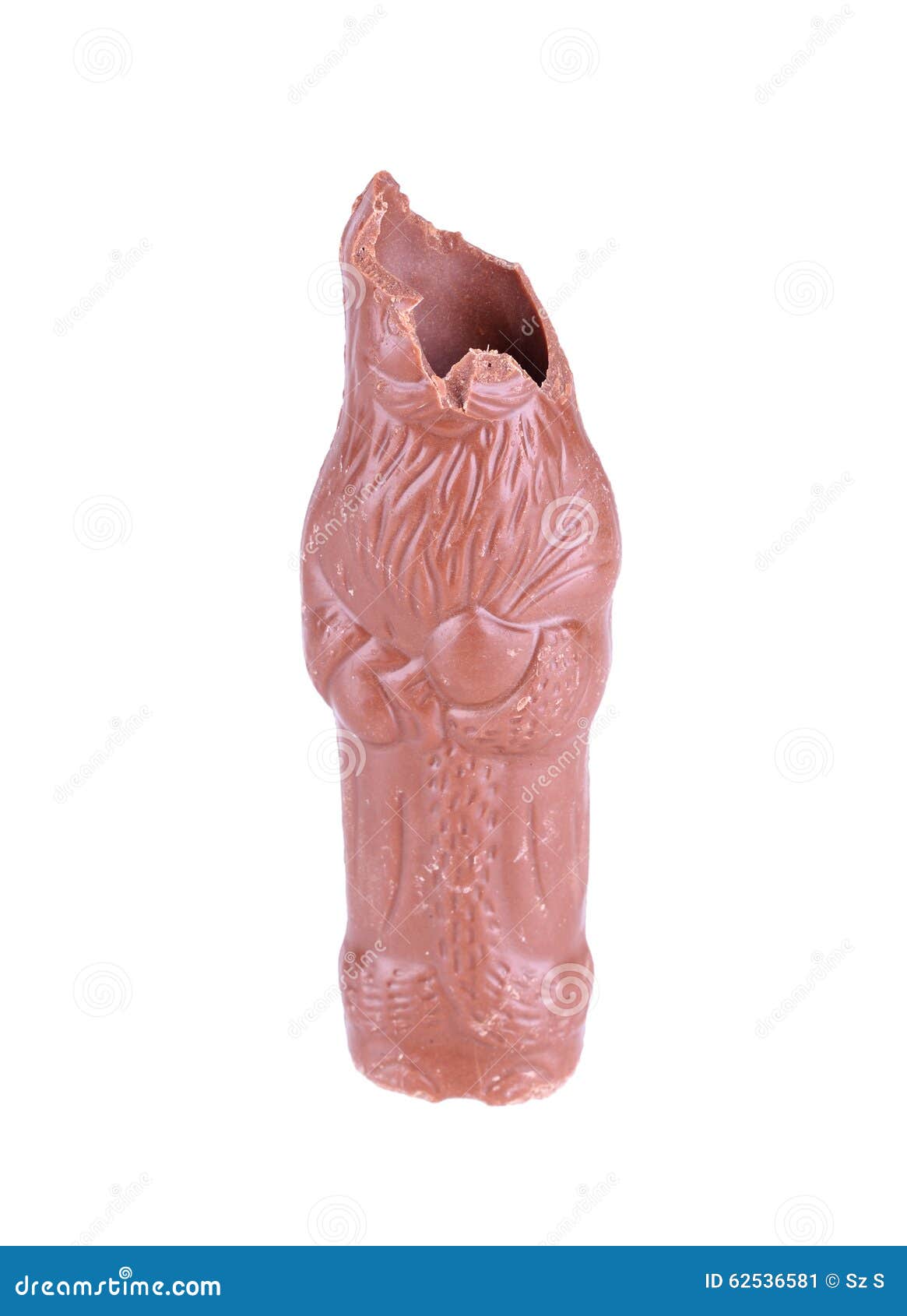 Chocolate Figure Isolated on White Background Stock Image - Image of ...