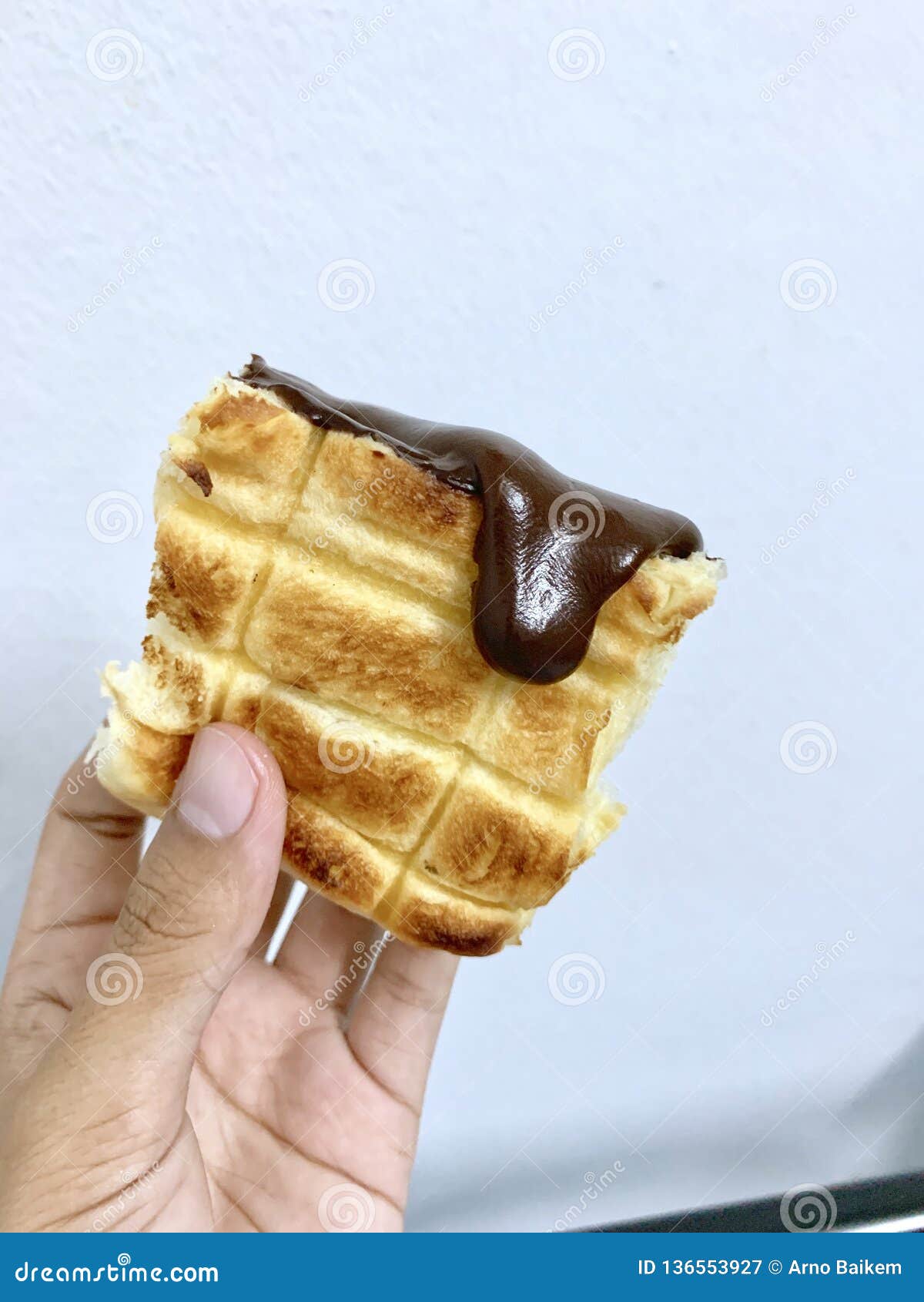 Chocolate Filled Bread Full of Overflowing Stock Image - Image of ...