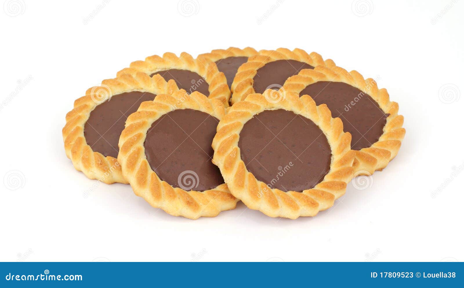 Chocolate Filled Cookies Front View Stock Image - Image of cookies ...
