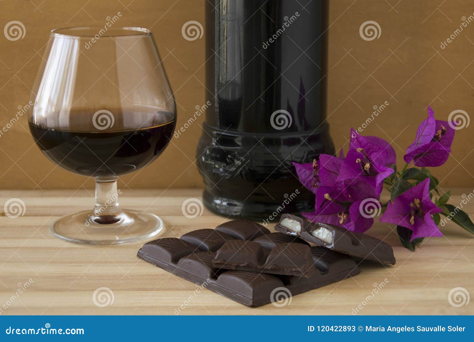 Chocolate with cognac stock image. Image of addictive - 120422893