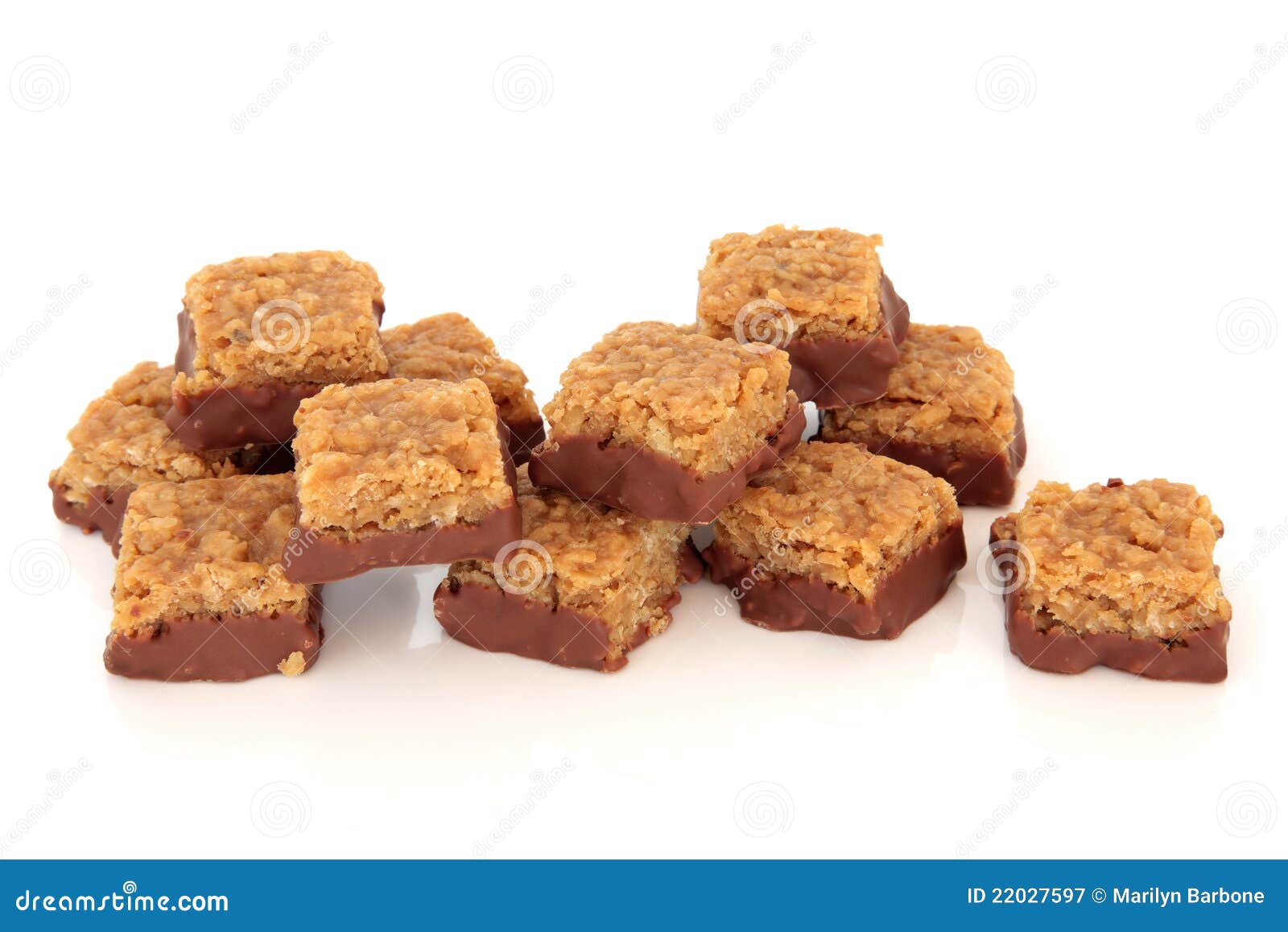 Chocolate and Flapjack Cakes Stock Image - Image of white, dessert ...