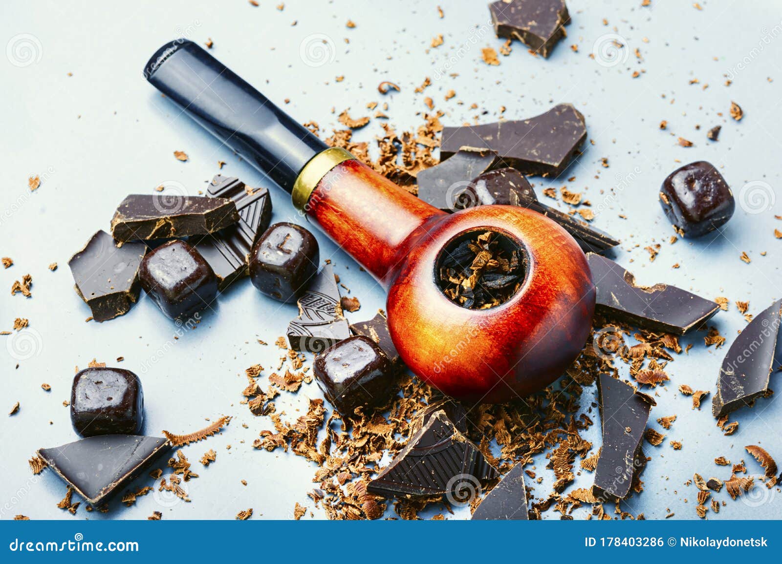 Chocolate Flavored Tobacco Pipe Stock Photo - Image of relaxation ...