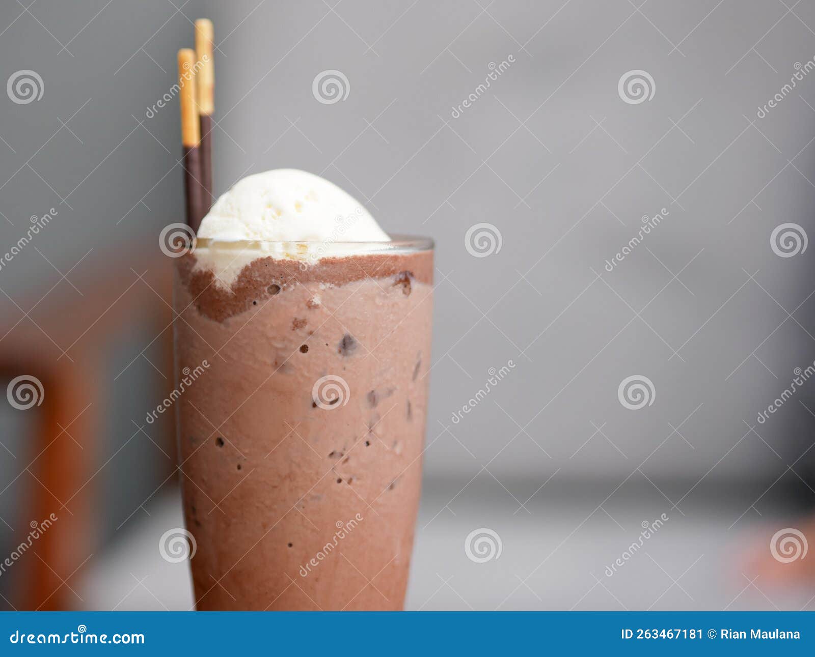 Chocolate Float Drink with Ice Cream, Chocolate Shake Drink Stock Image ...
