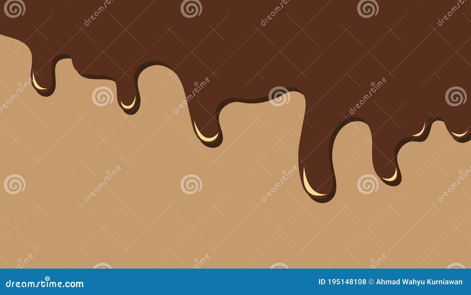 Chocolate flow background stock vector. Illustration of creamy - 195148108