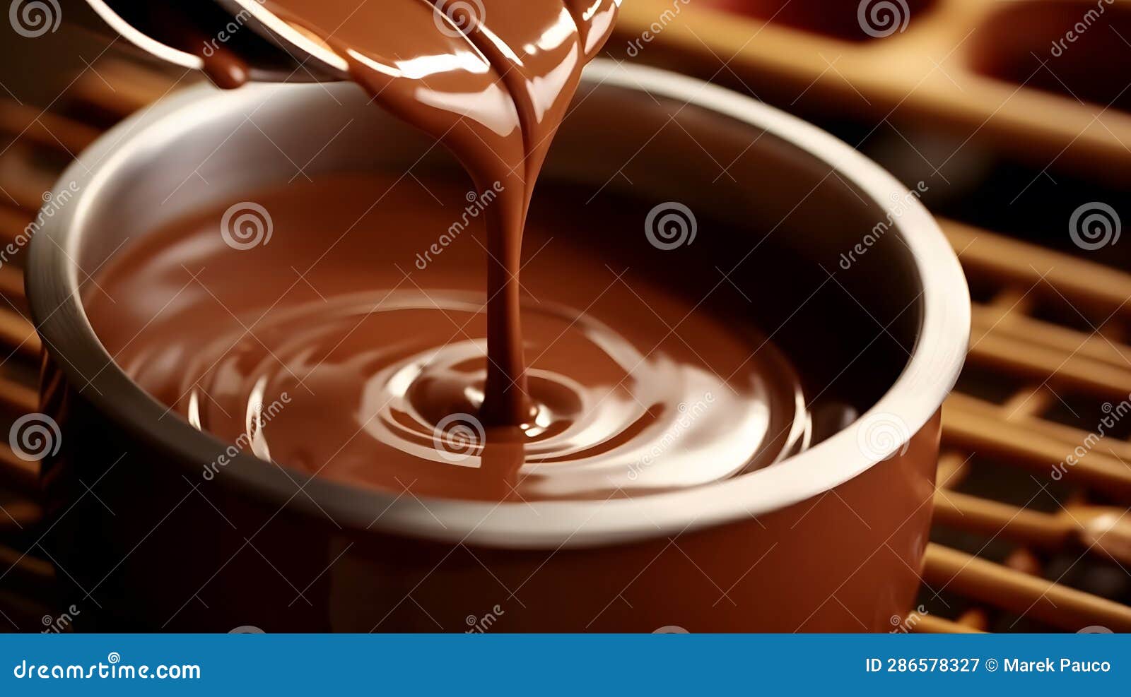Chocolate flow stock illustration. Illustration of cocoa - 286578327