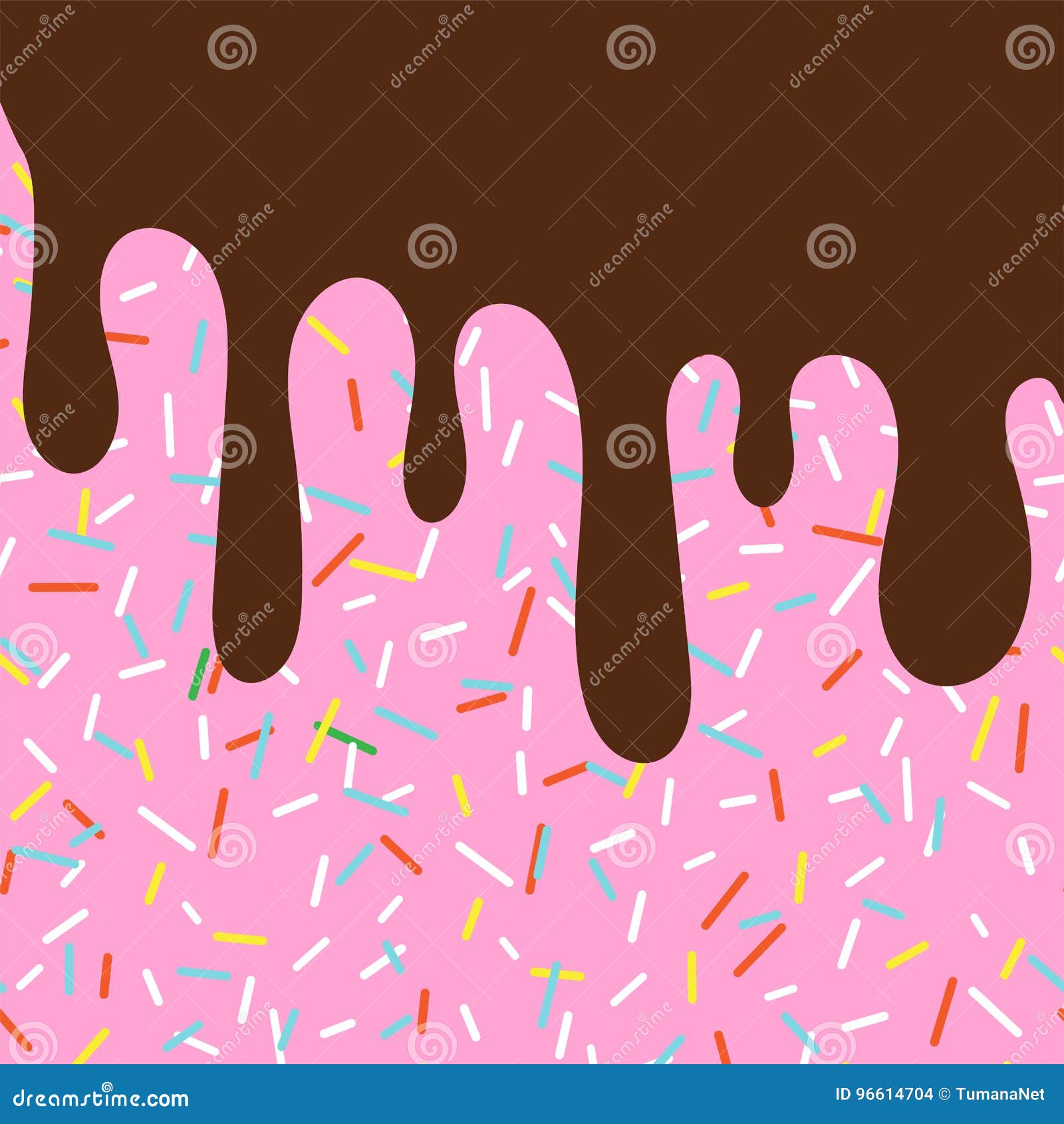 Donut Texture Background. Collection Icons Donuts. Vector ...