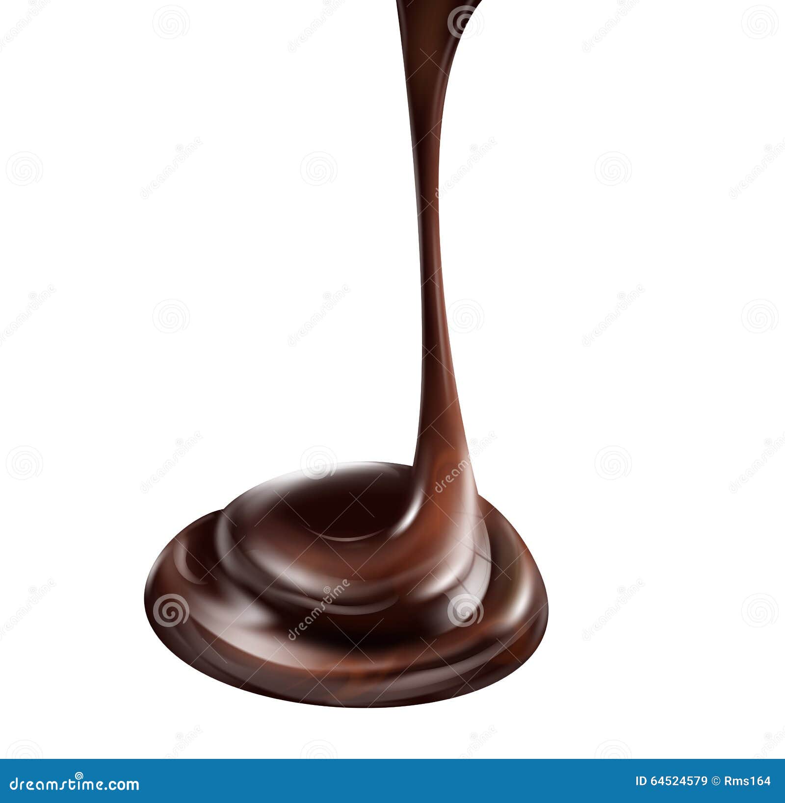Chocolate Flow, Falling Drops And Splash, 3d Vector | CartoonDealer.com ...