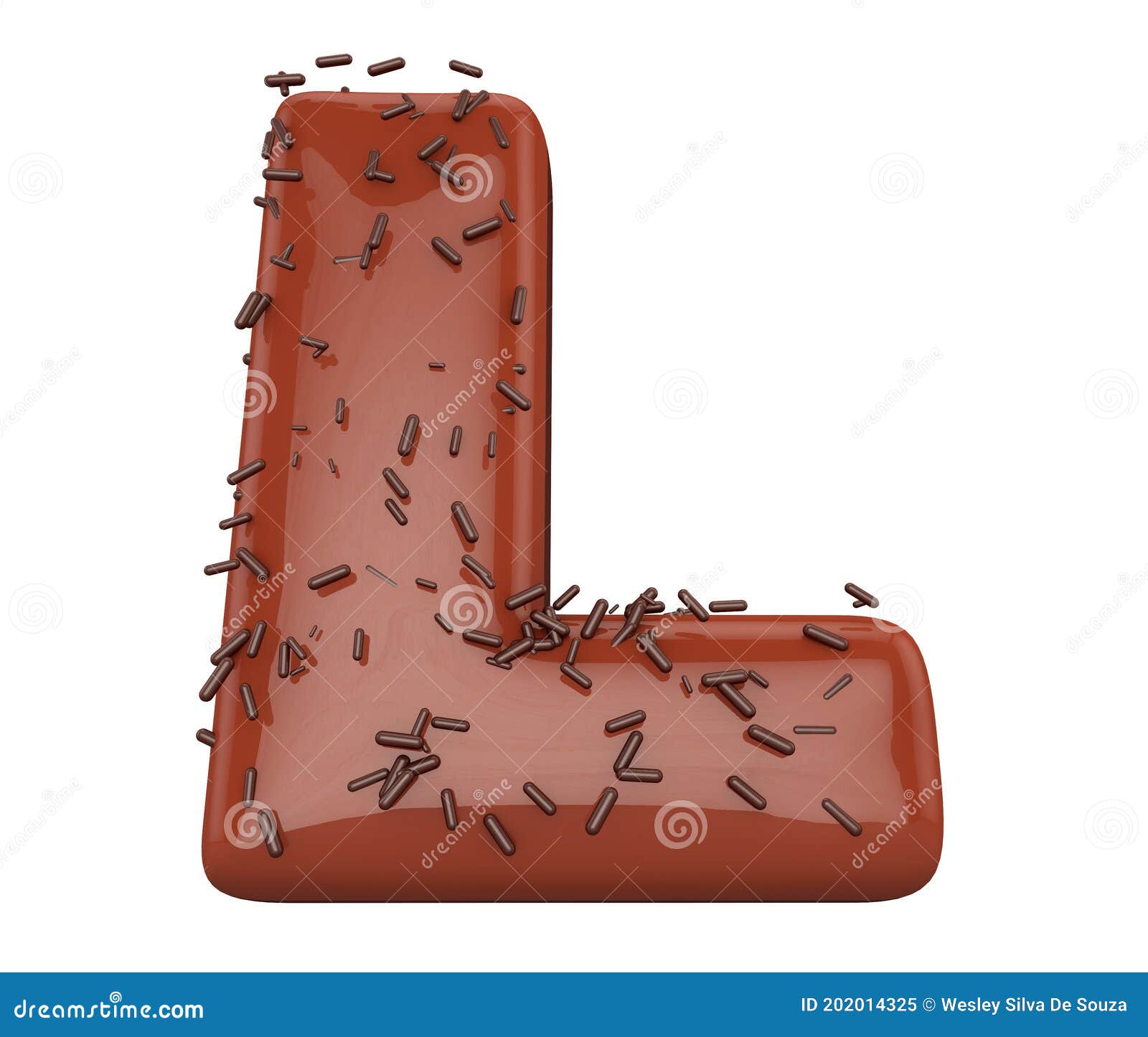 Delicious Letter L. Letter Donut In Colored Glaze And Sprinkling ...