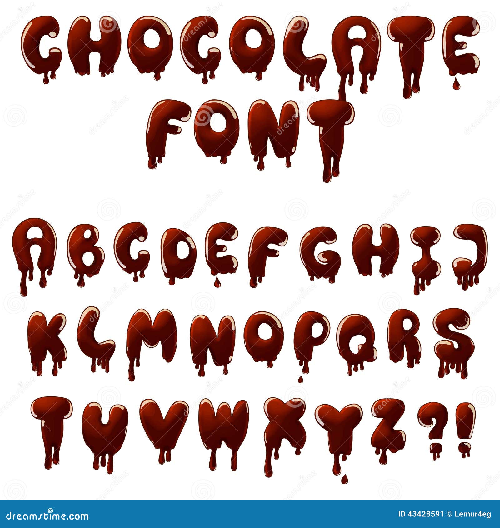 Chocolate font stock vector. Illustration of flow, alphabet - 43428591