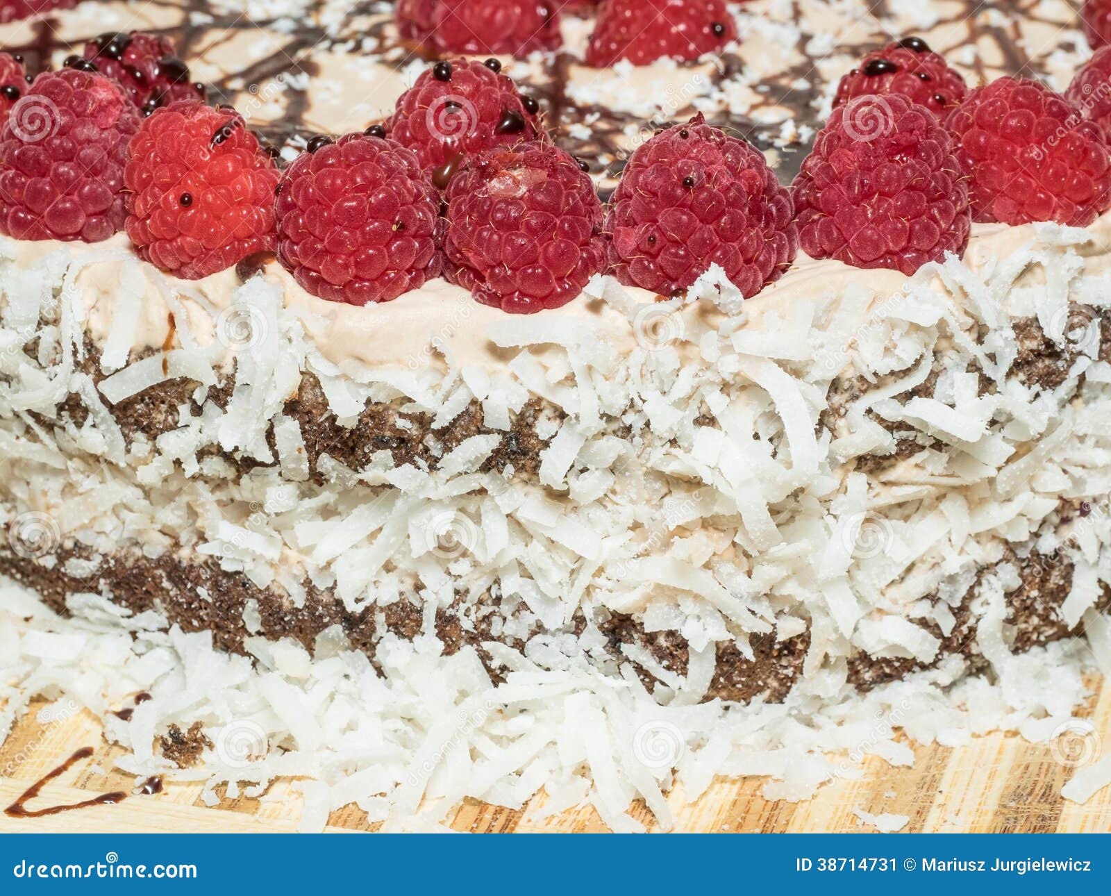 Chocolate Framboise Layer Cake Stock Image - Image of berry, sponge ...