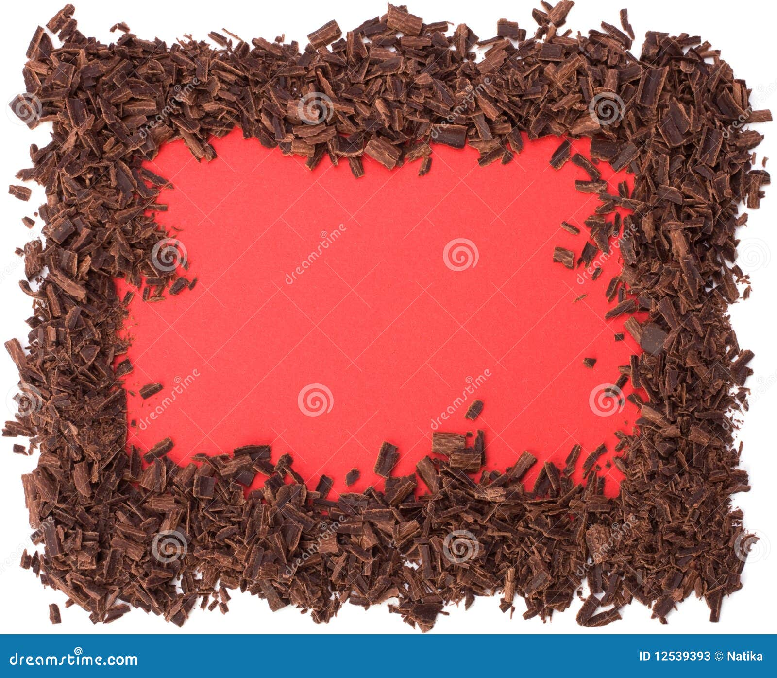 Chocolate frame stock image. Image of grated, board, desire - 12539393