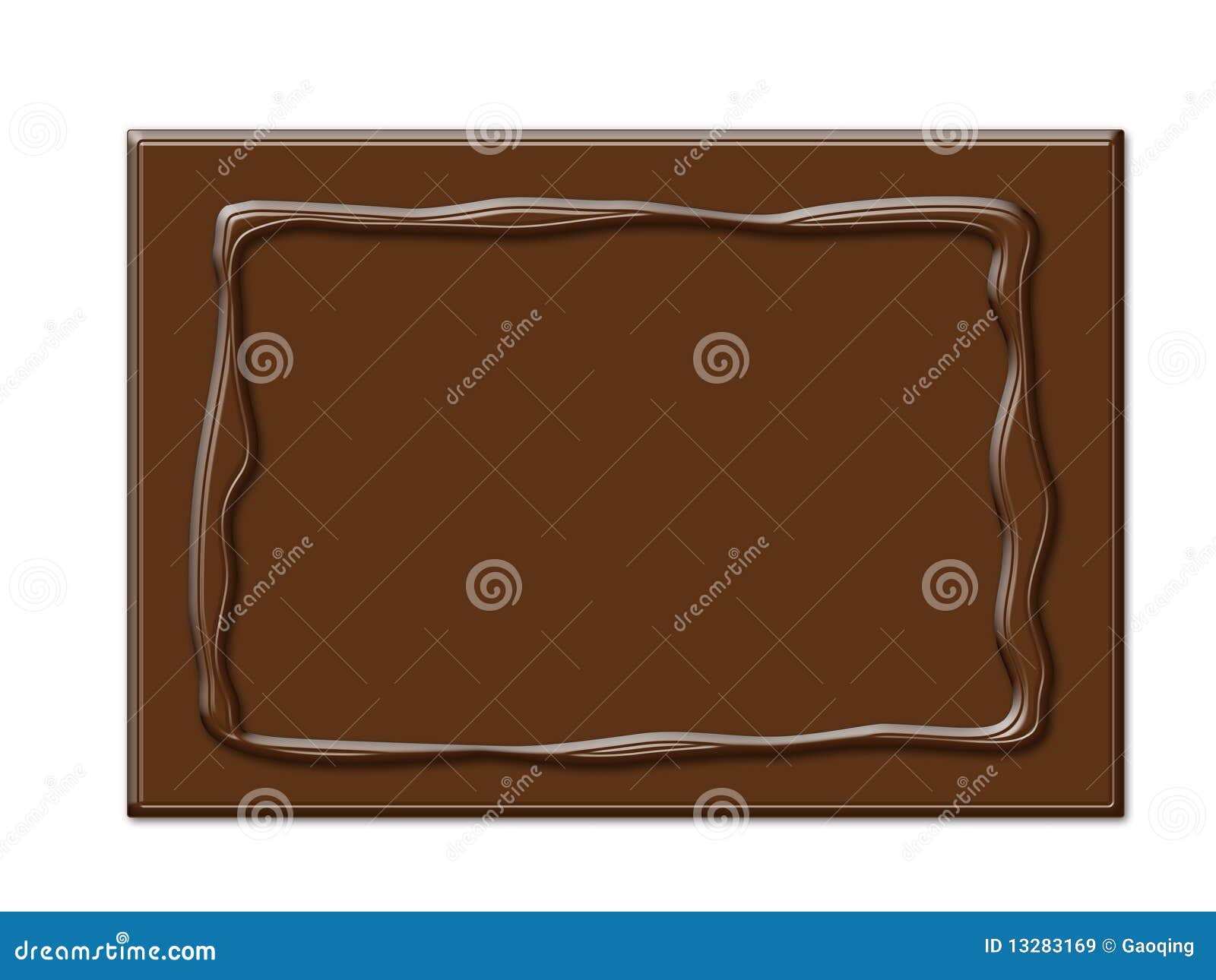 Chocolate Frame in Rectangle Shape Stock Illustration - Illustration of ...