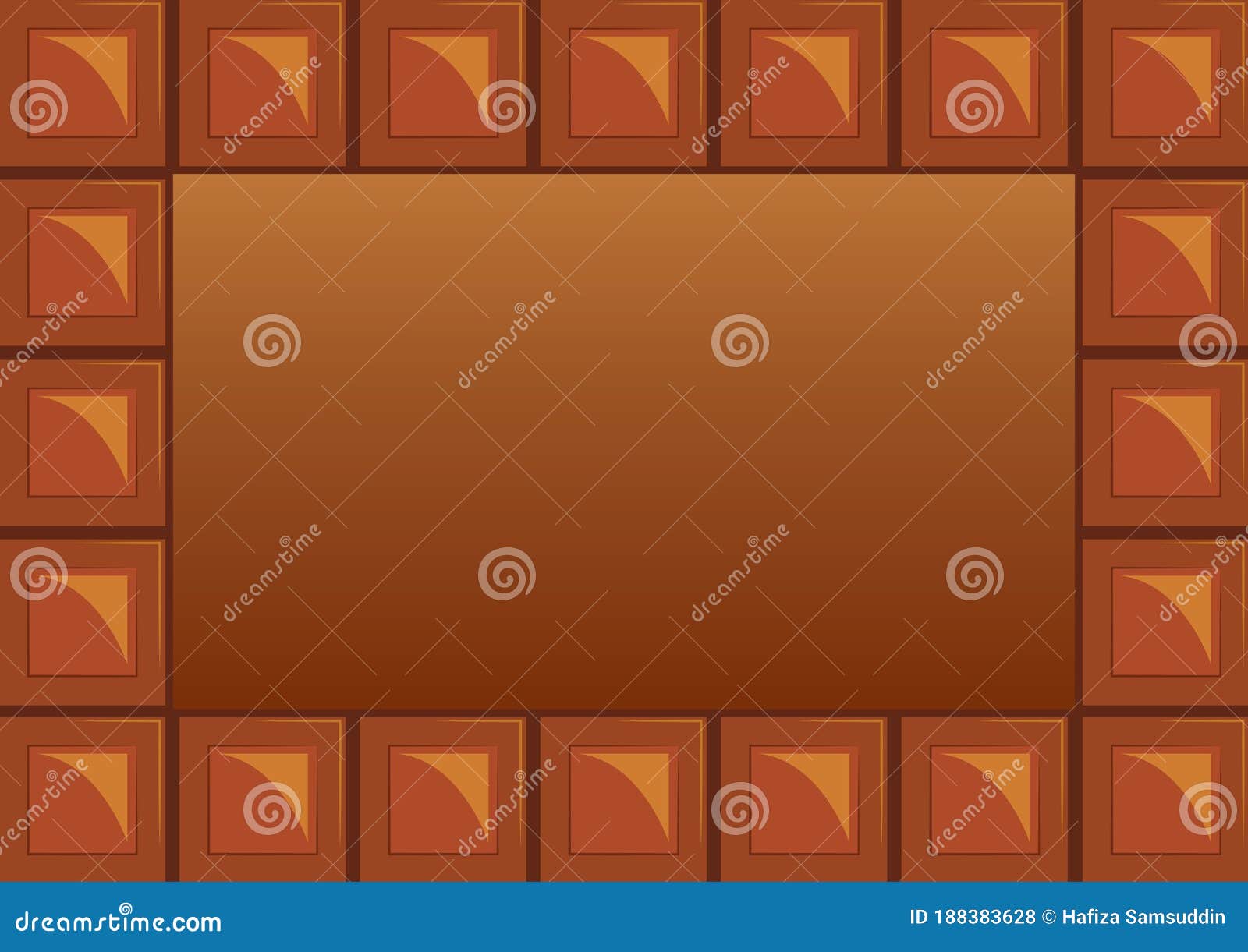 Chocolate Frame. Vector Illustration Decorative Design Stock Vector ...