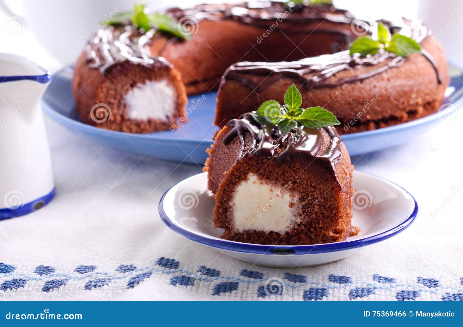 Chocolate freezer cake stock photo. Image of treat, ring - 75369466
