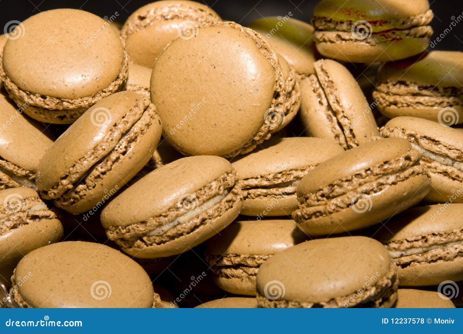 Chocolate French Macaroon Cookies Stock Photo - Image of macaroon ...