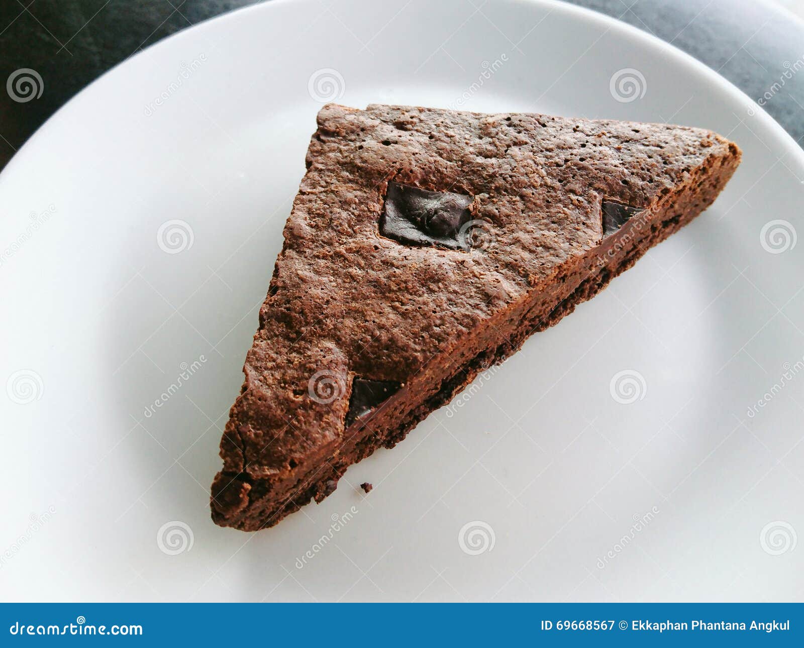 Chocolate fudge brownie stock image. Image of tasty, baked - 69668567