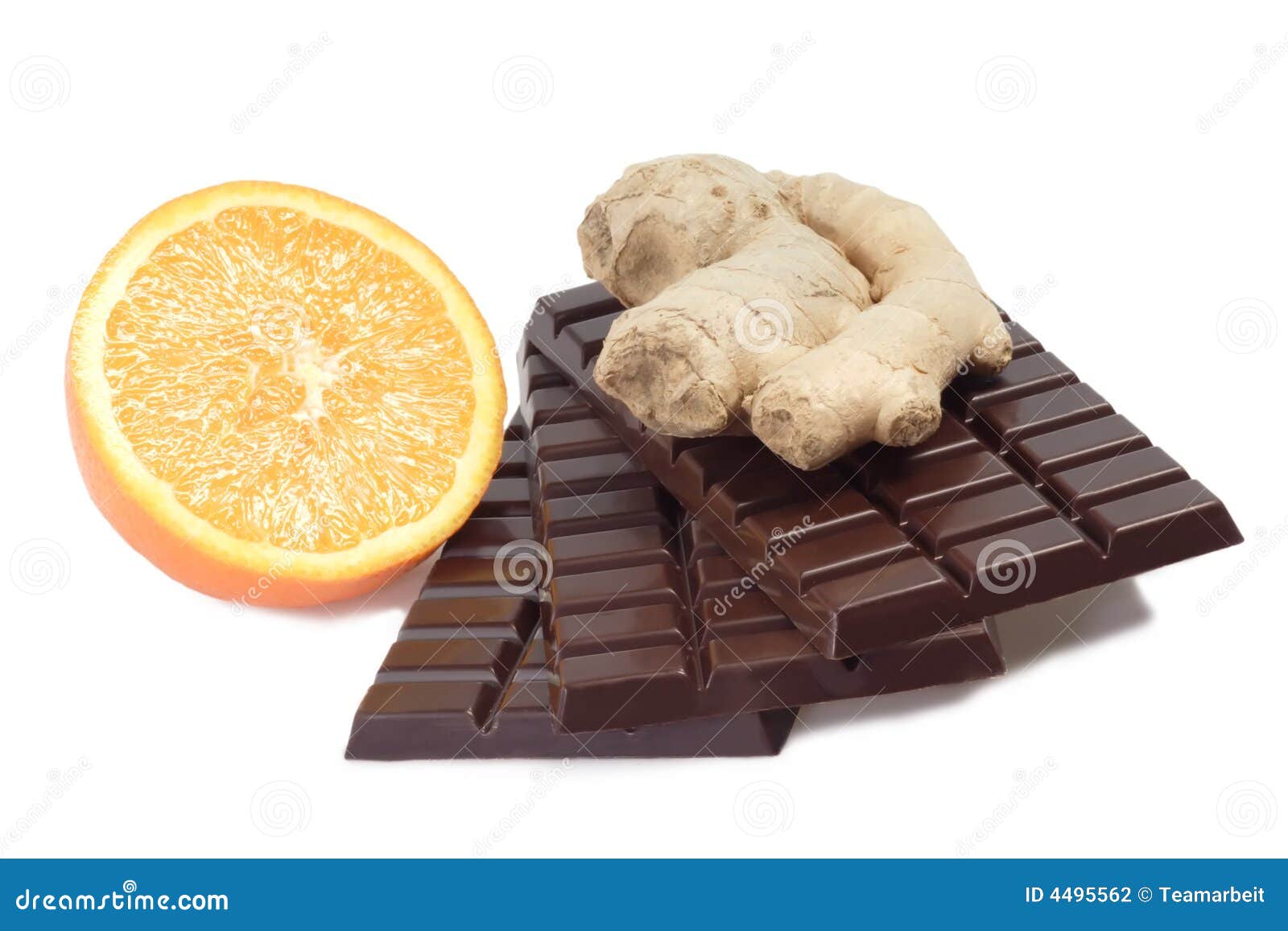 Chocolate with ginger stock photo. Image of cafe, macro - 4495562