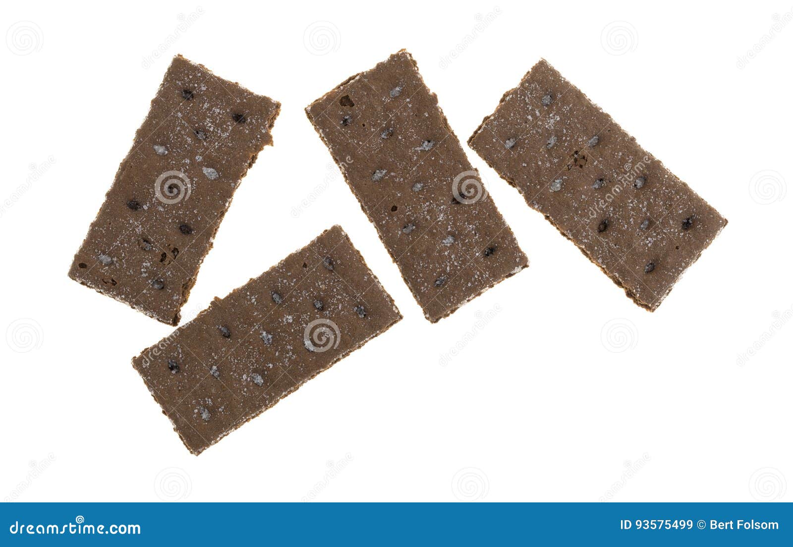 Chocolate Graham Cracker Pieces on a White Background Stock Image ...