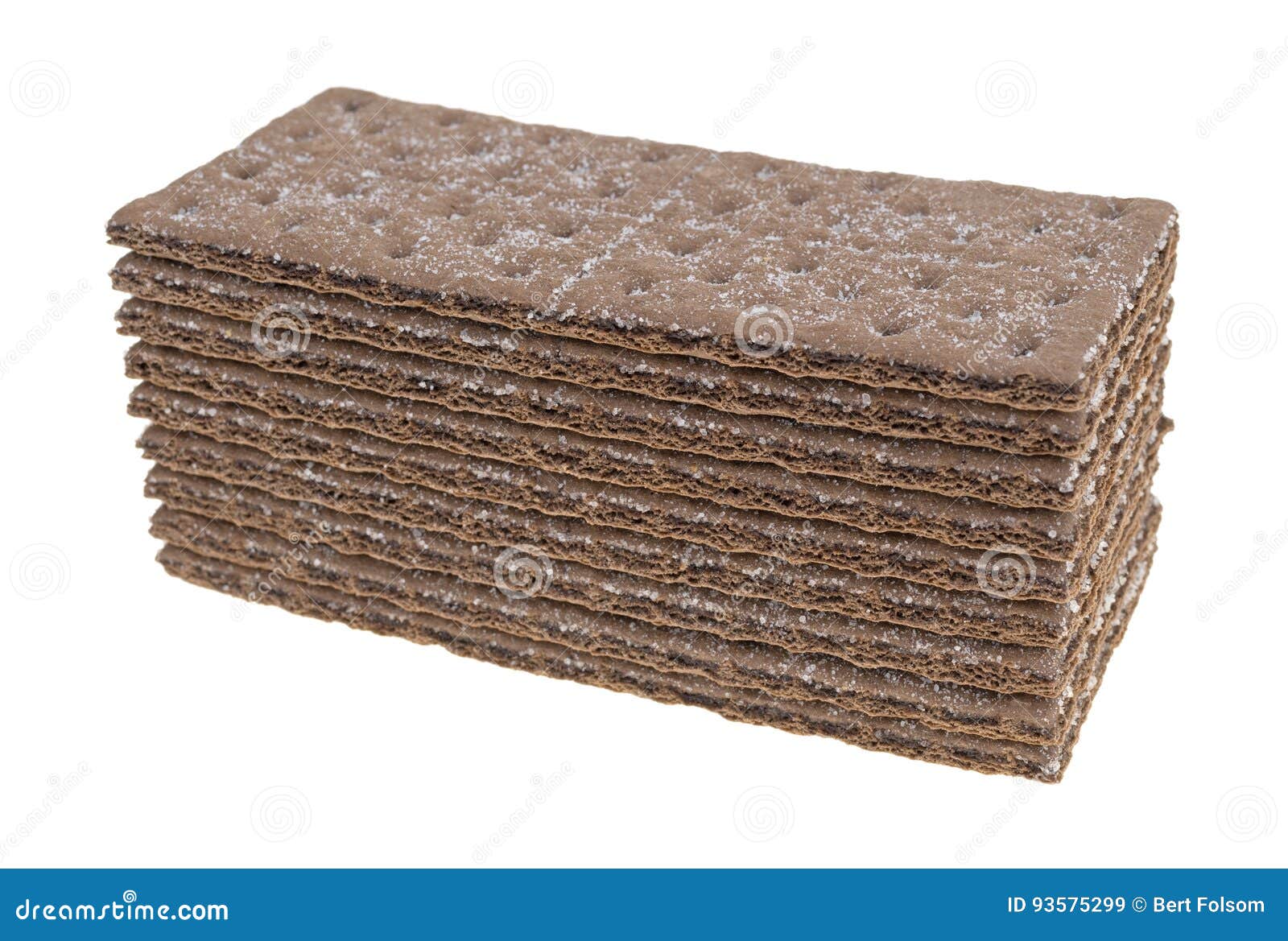 Chocolate Graham Crackers Stack on a White Background Stock Image ...