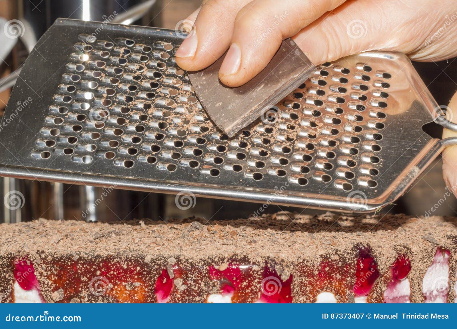 Chocolate grating stock image. Image of pastry, dessert - 87373407