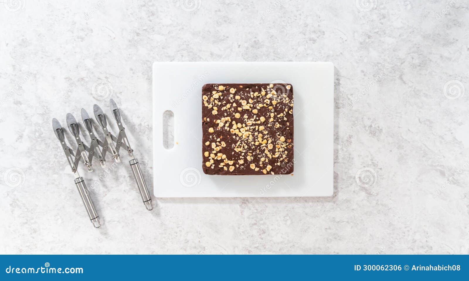 Chocolate hazelnut fudge stock photo. Image of food - 300062306