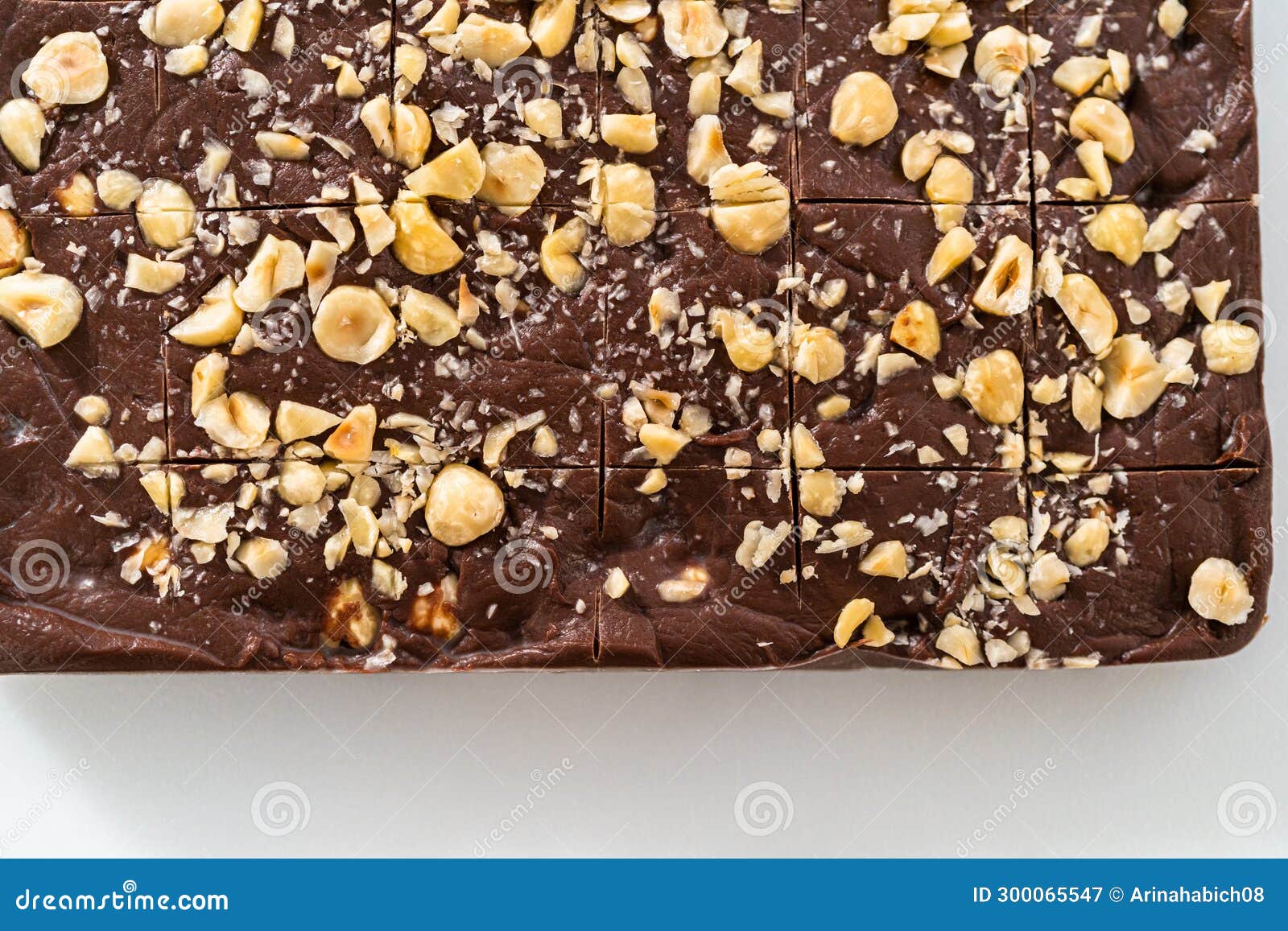 Chocolate hazelnut fudge stock image. Image of hazel - 300065547