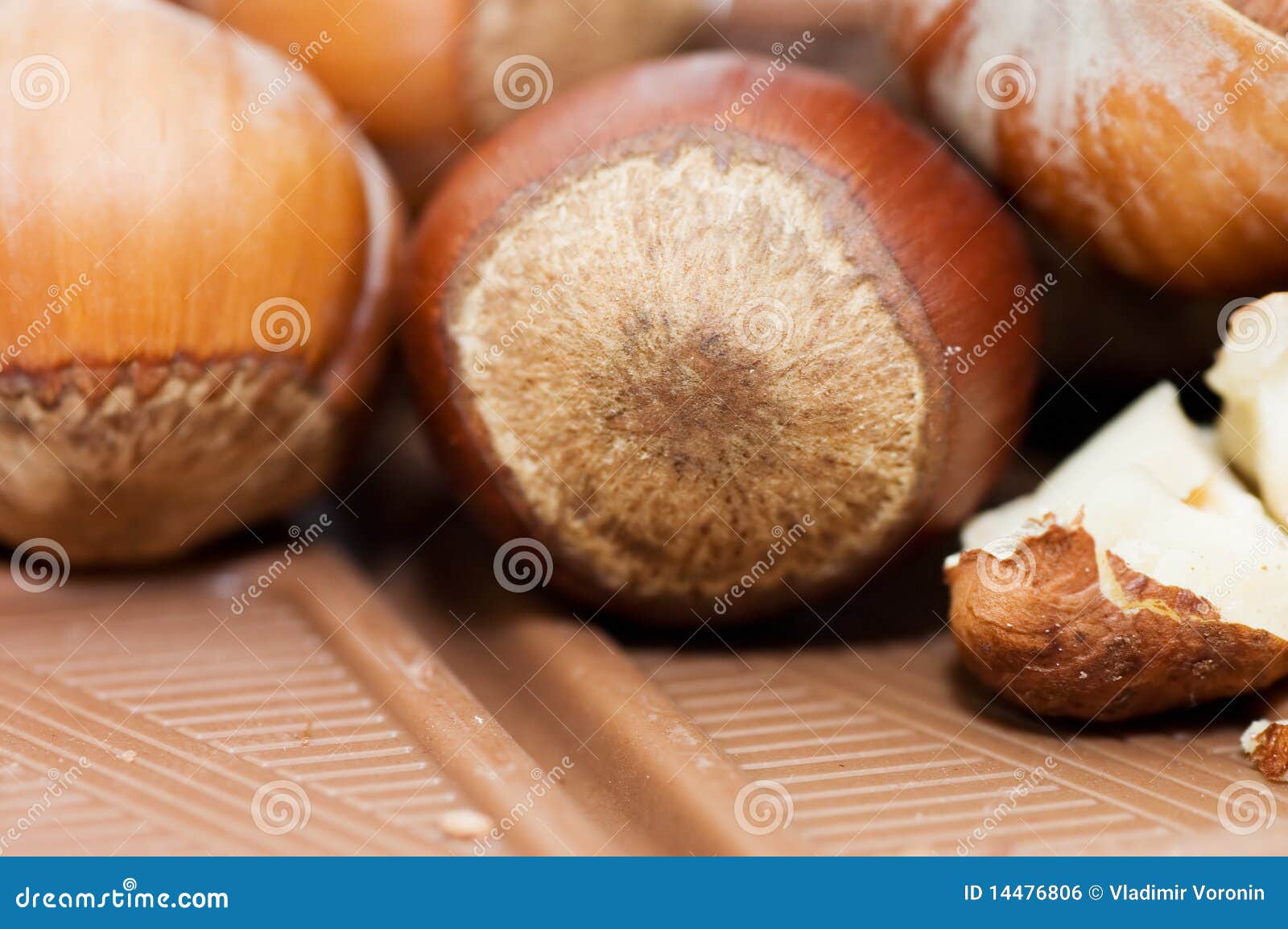 Chocolate and hazelnuts stock photo. Image of dark, milk - 14476806