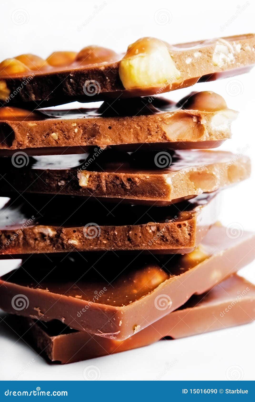 Chocolate with hazelnuts stock photo. Image of nuts, isolated - 15016090