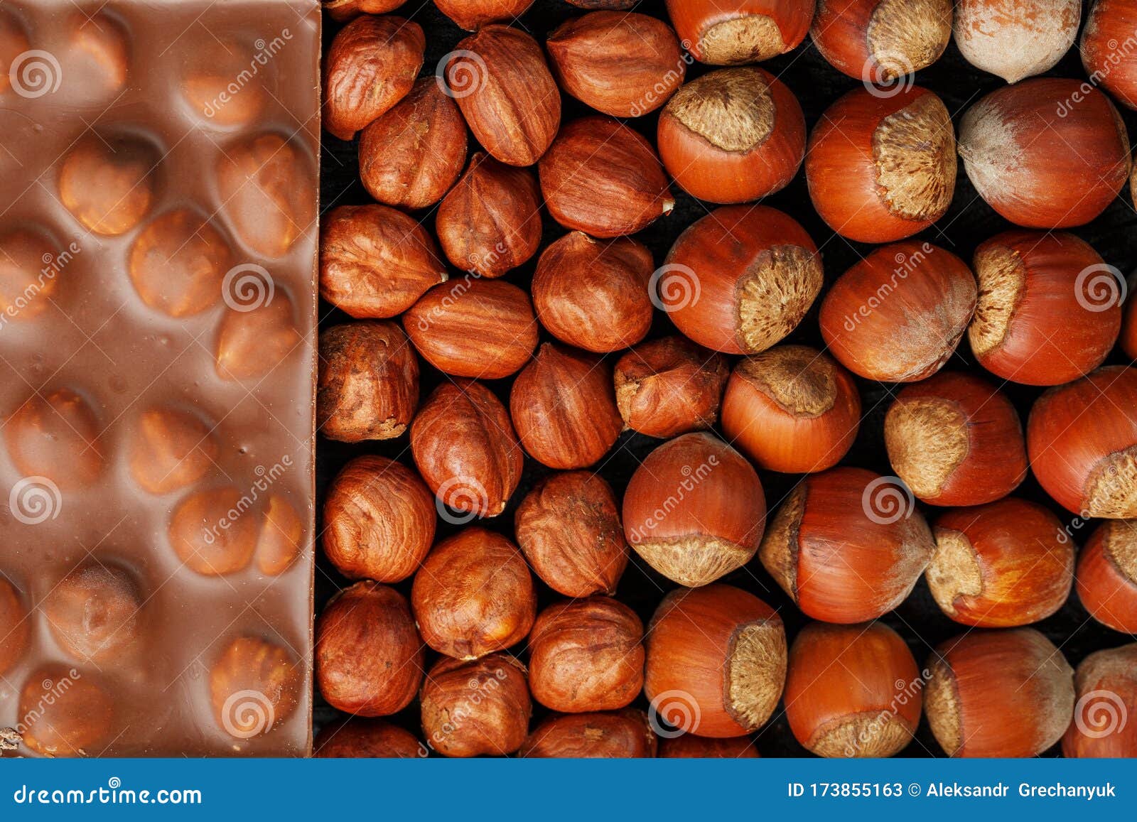 Chocolate with Hazelnuts, Nuts in a Shell in the Form of a Solid ...