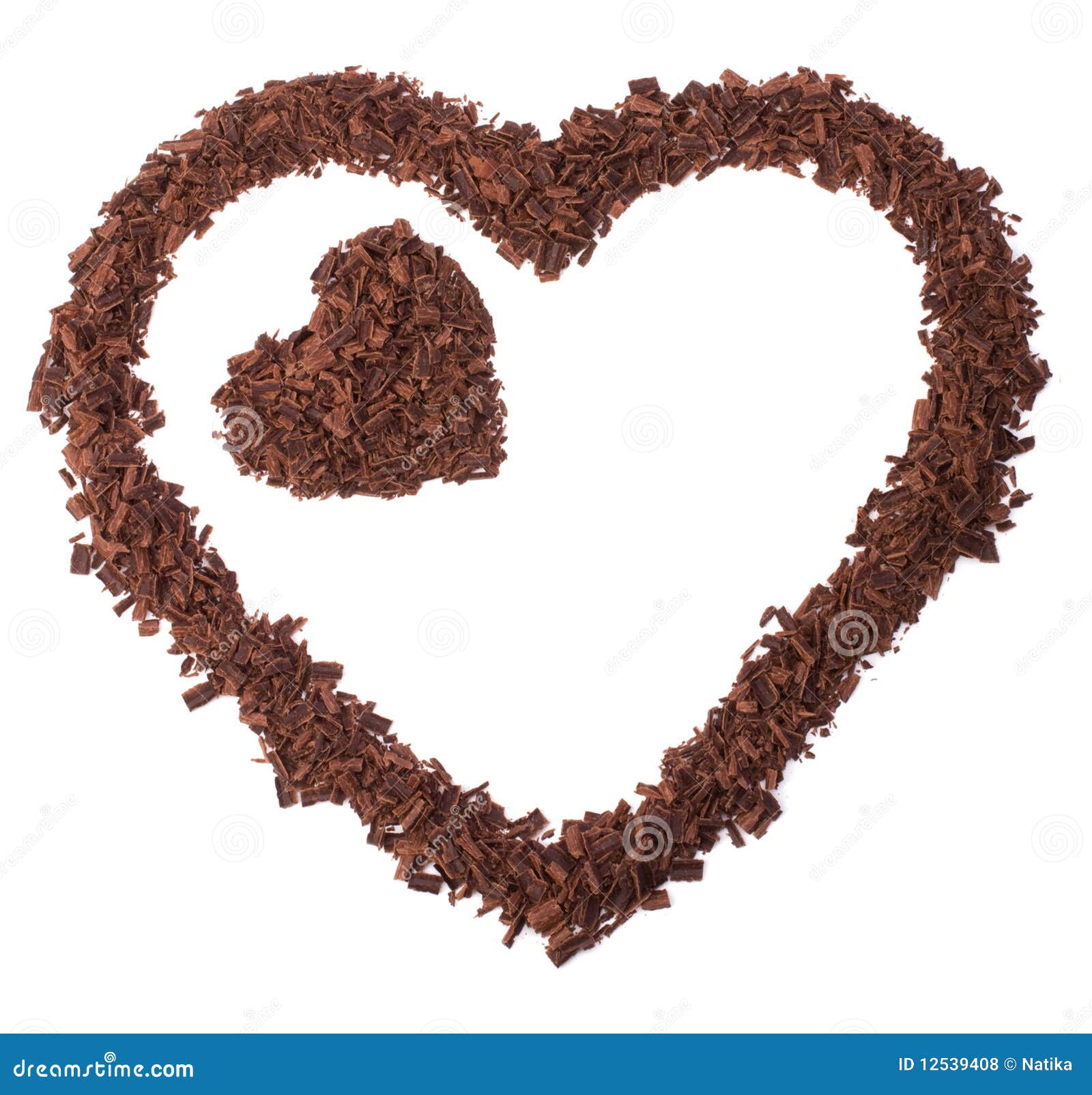 Chocolate heart stock photo. Image of heap, isolated - 12539408