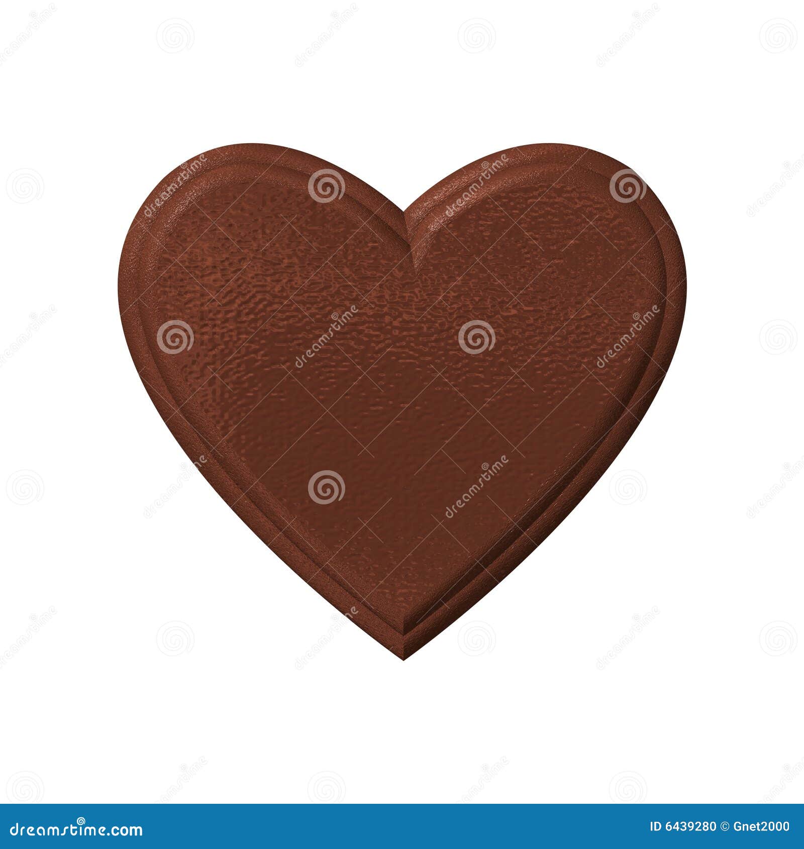 Chocolate heart stock illustration. Illustration of isolated - 6439280