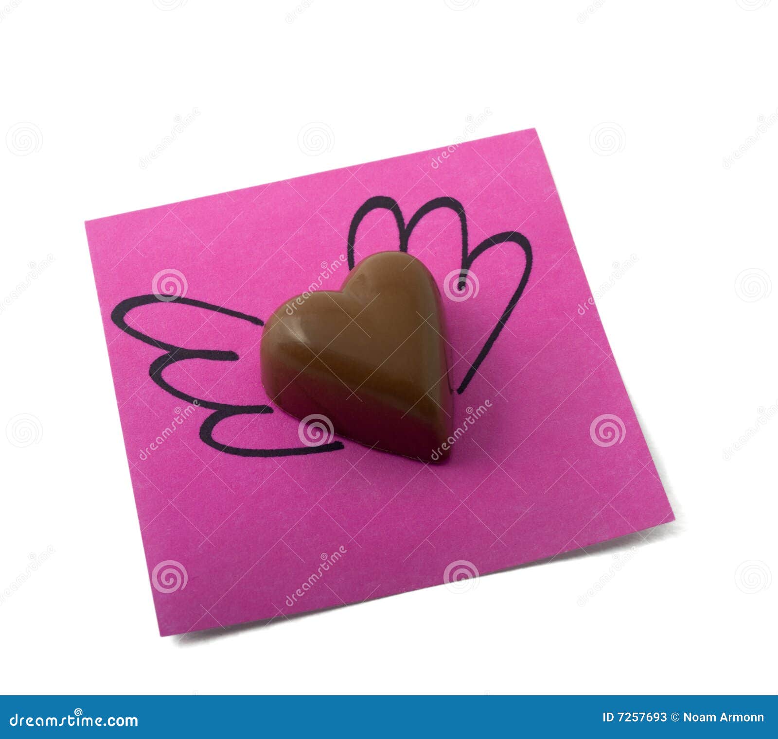 Chocolate heart note stock image. Image of romantic, note - 7257693