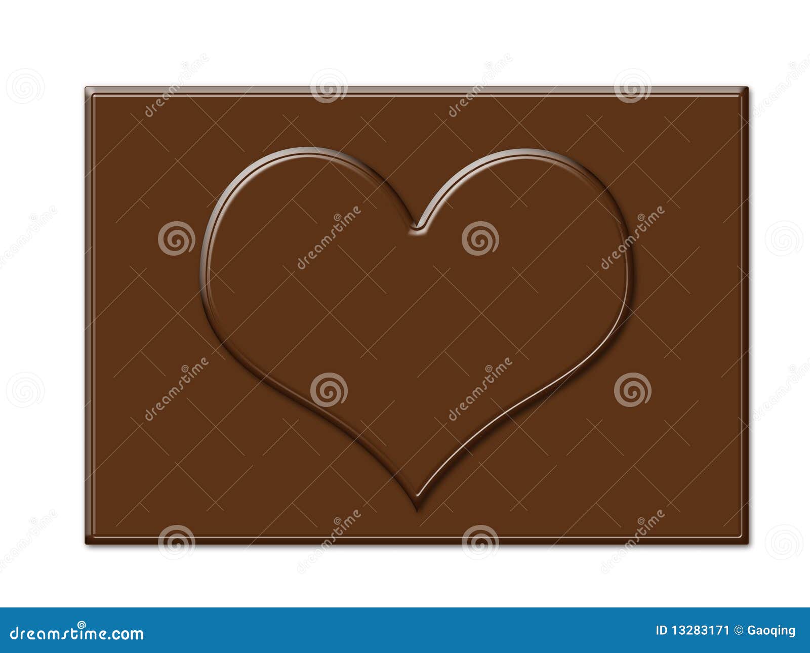 Chocolate Heart Shape Frame in Rectangle Shape Stock Illustration ...