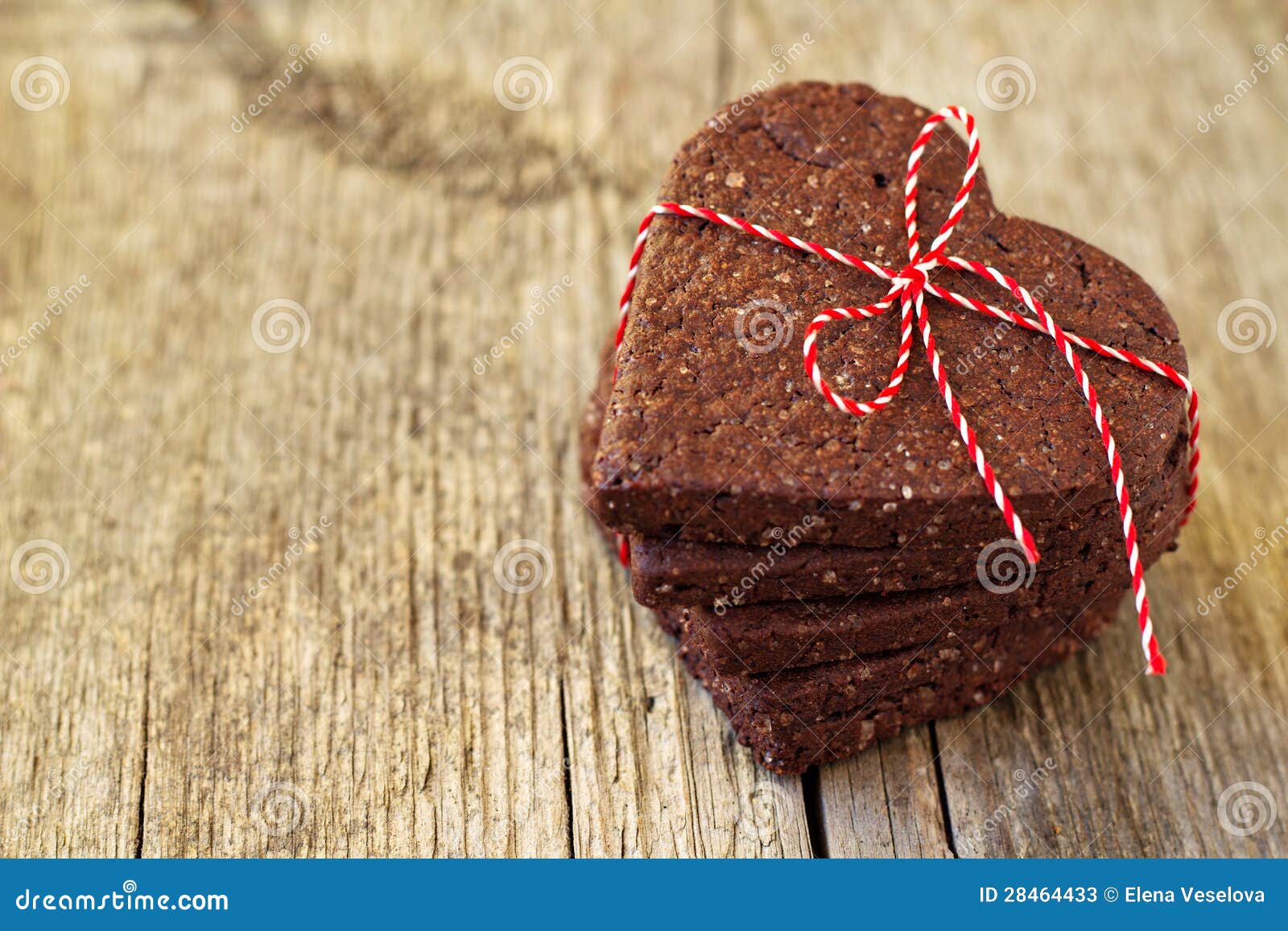 Chocolate Heart-shaped Cookies Stock Image - Image of valentines ...