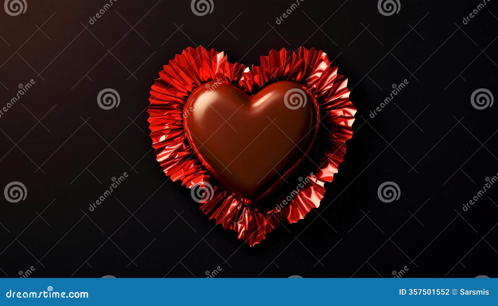 A Heart Wrapped In Colorful Flower Petals, Papercraft, On Blue Turquise ...