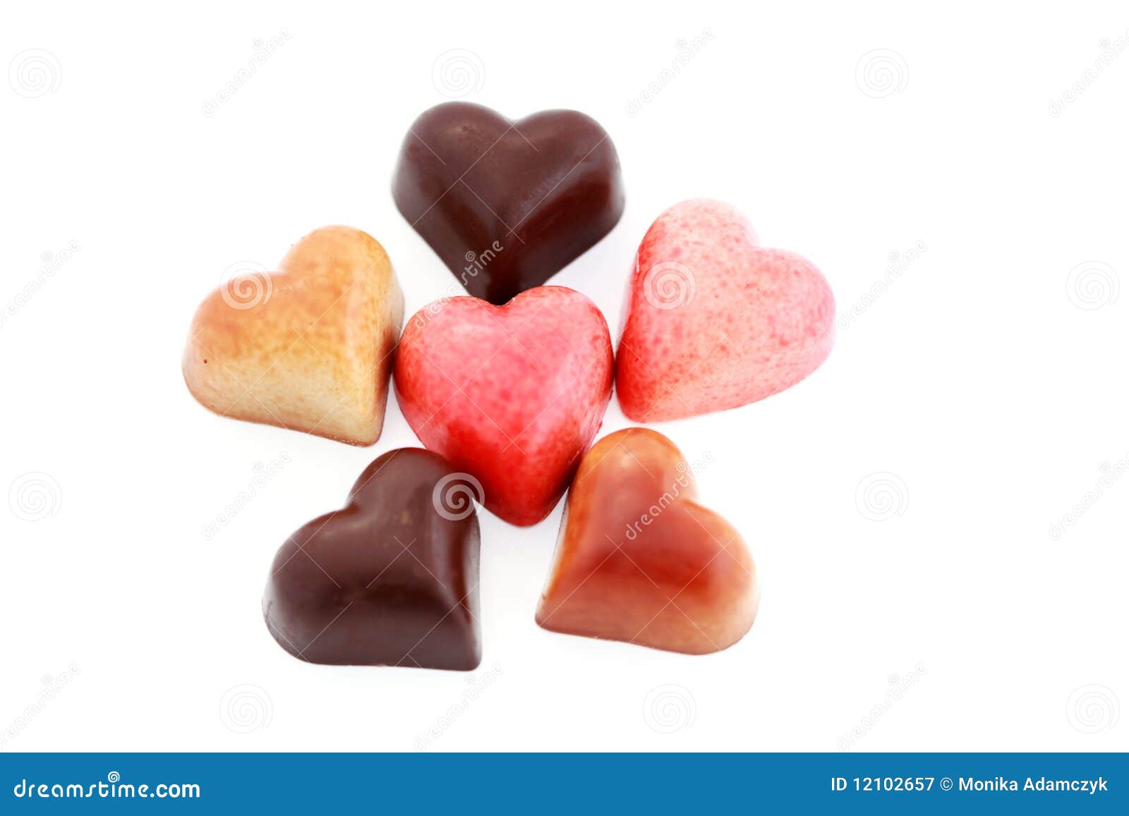 Chocolate hearts stock image. Image of cocoa, bonbon - 12102657