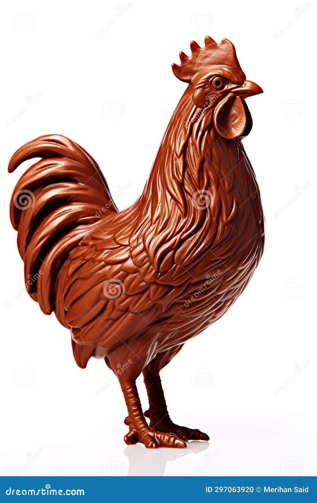 Chocolate Hen on White Background, AI Generative Stock Photo - Image of ...