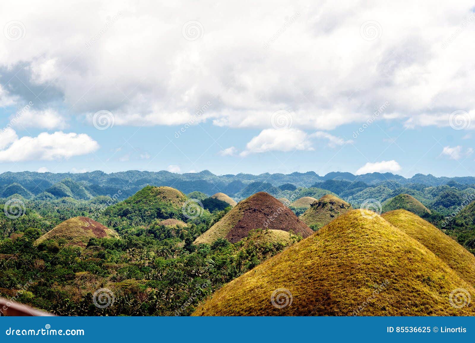 Chocolate Hills in Bohol, Philippines. Unique Place Stock Image - Image ...