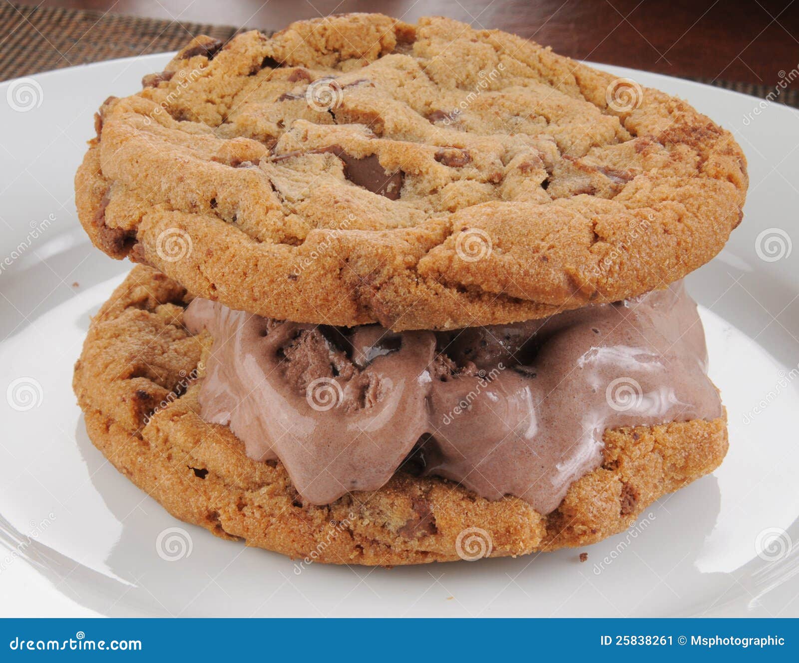 Chocolate Ice Cream Sandwich Stock Image - Image of delicious, close ...