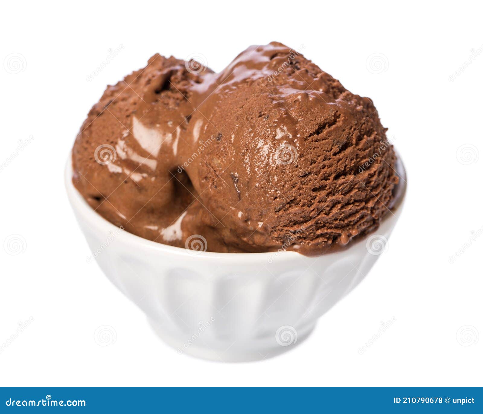 Chocolate ice cream scoops stock photo. Image of ball - 210790678