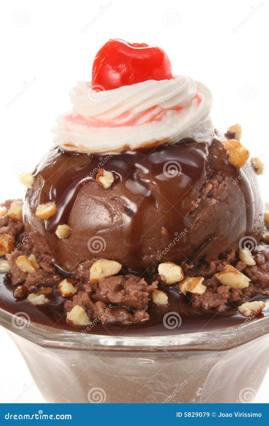 Chocolate Ice Cream Sundae Dessert Stock Image - Image of chilled ...