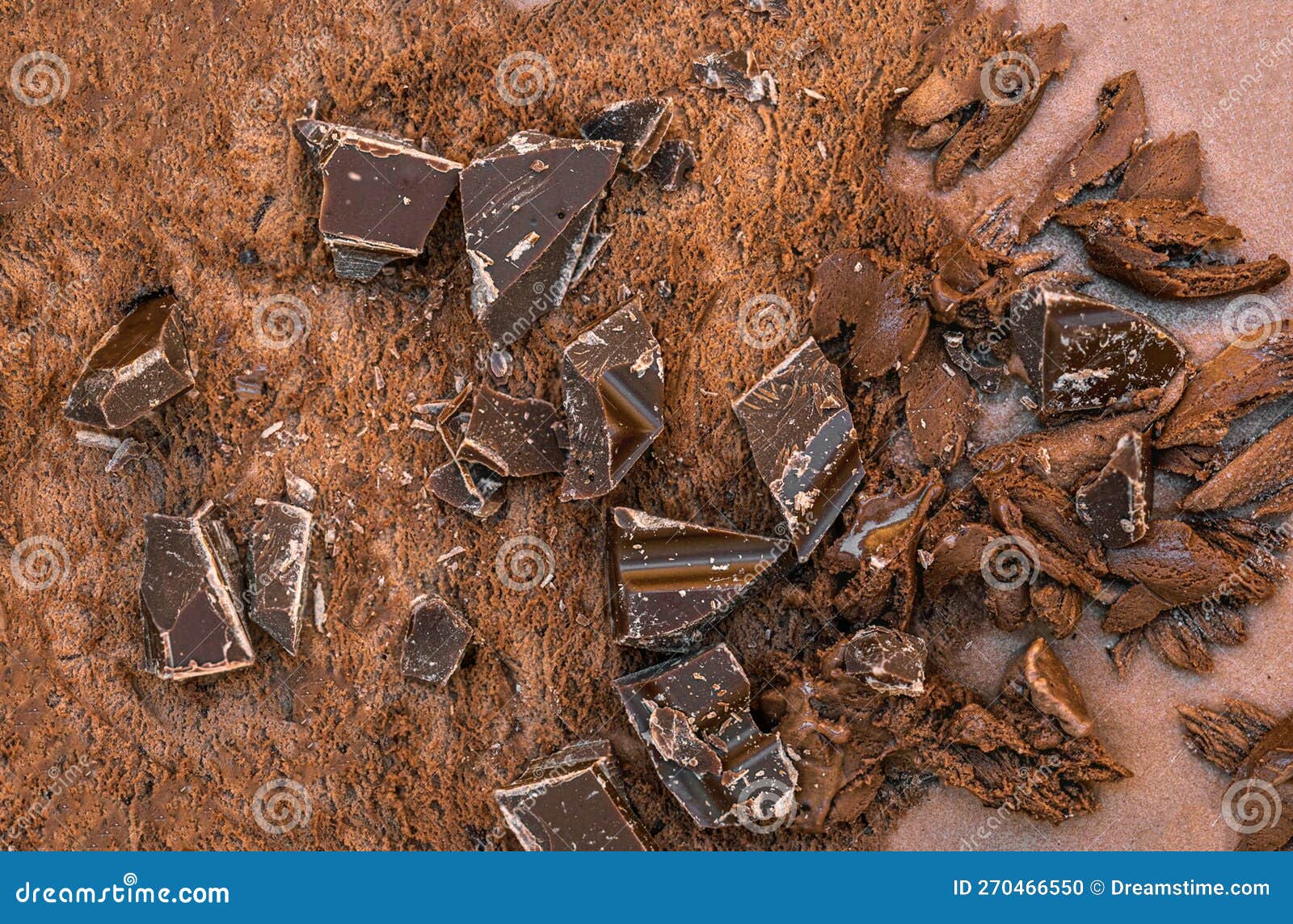 Chocolate Icecream Detailed Macro Texture. Dark Chocolate Ice Cream ...
