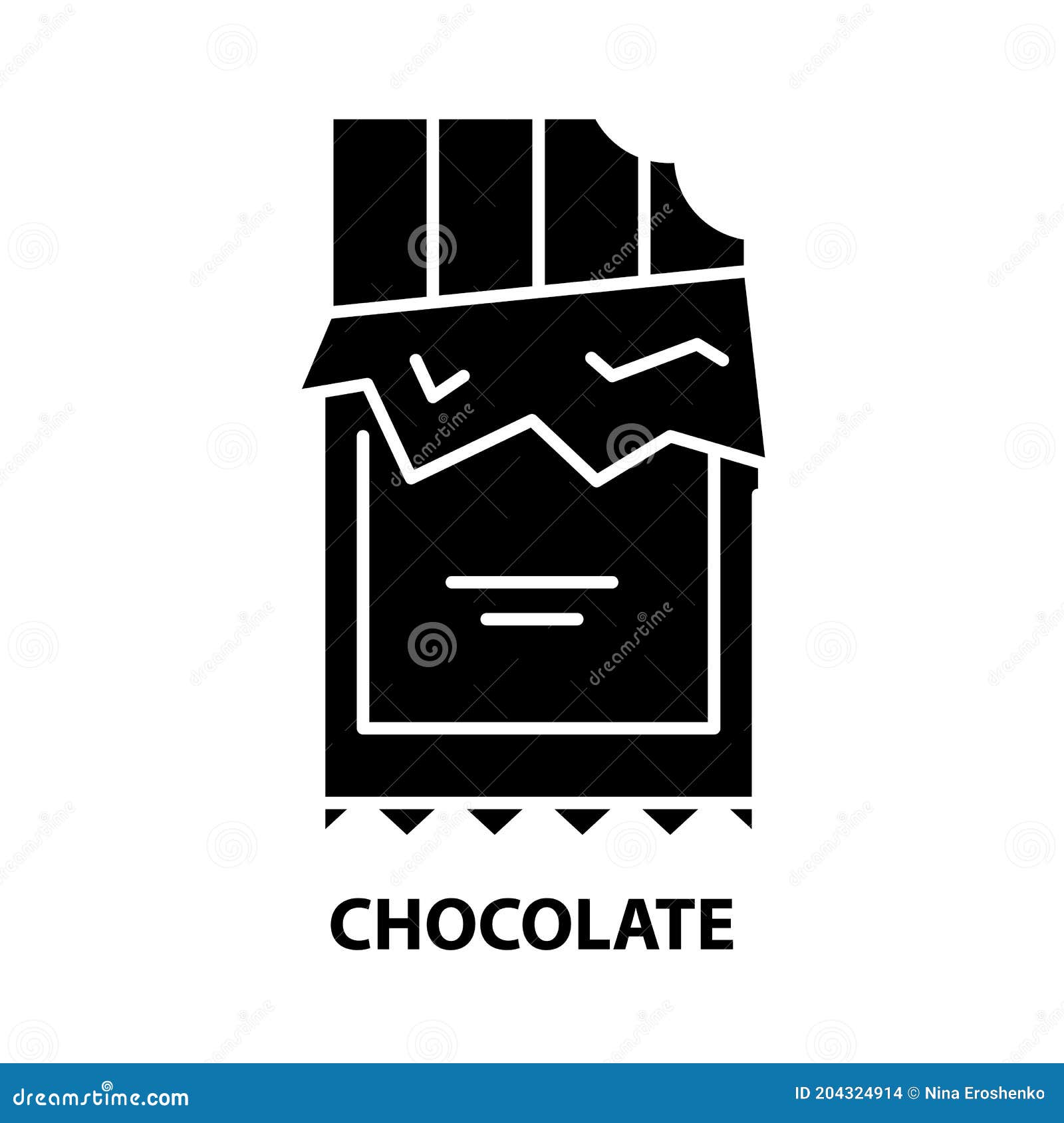 Chocolate Icon, Black Vector Sign with Editable Strokes, Concept ...